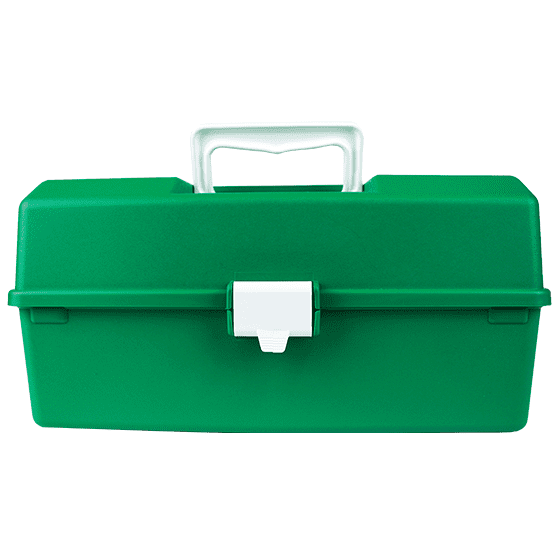 AEROCASE Green Plastic Tacklebox with 1 Tray 16 x 33 x 19cm | Aero ...