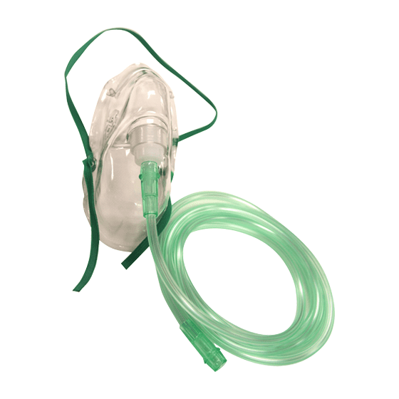 Oxygen Therapy Mask with 2M Tubing - Adult (GST FREE) | Aero Healthcare